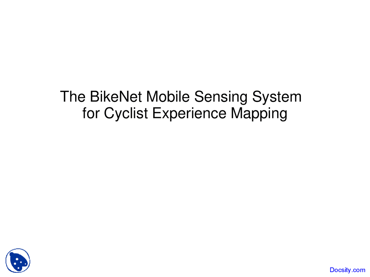 Bikenet Mobile Wireless Networks Lecture Slides Slides Wireless Networking Docsity 9420