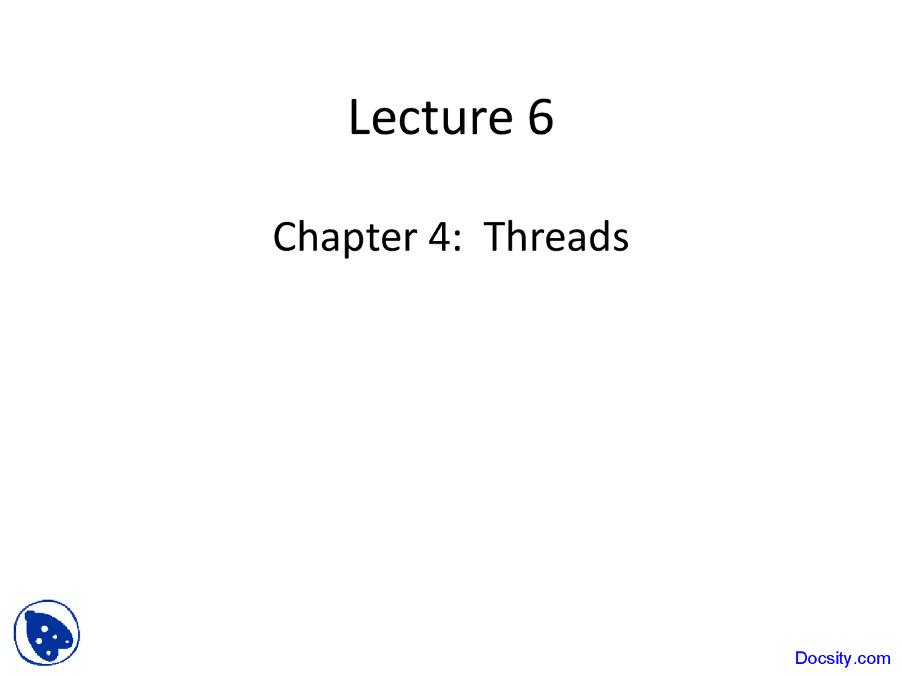 Threads Computer Operating Systems Lecture Slides Docsity
