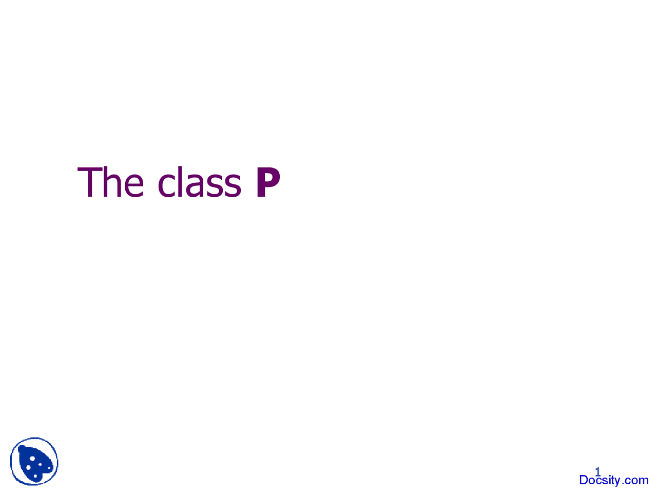 Polynomial Time Computability Lecture Slide Docsity