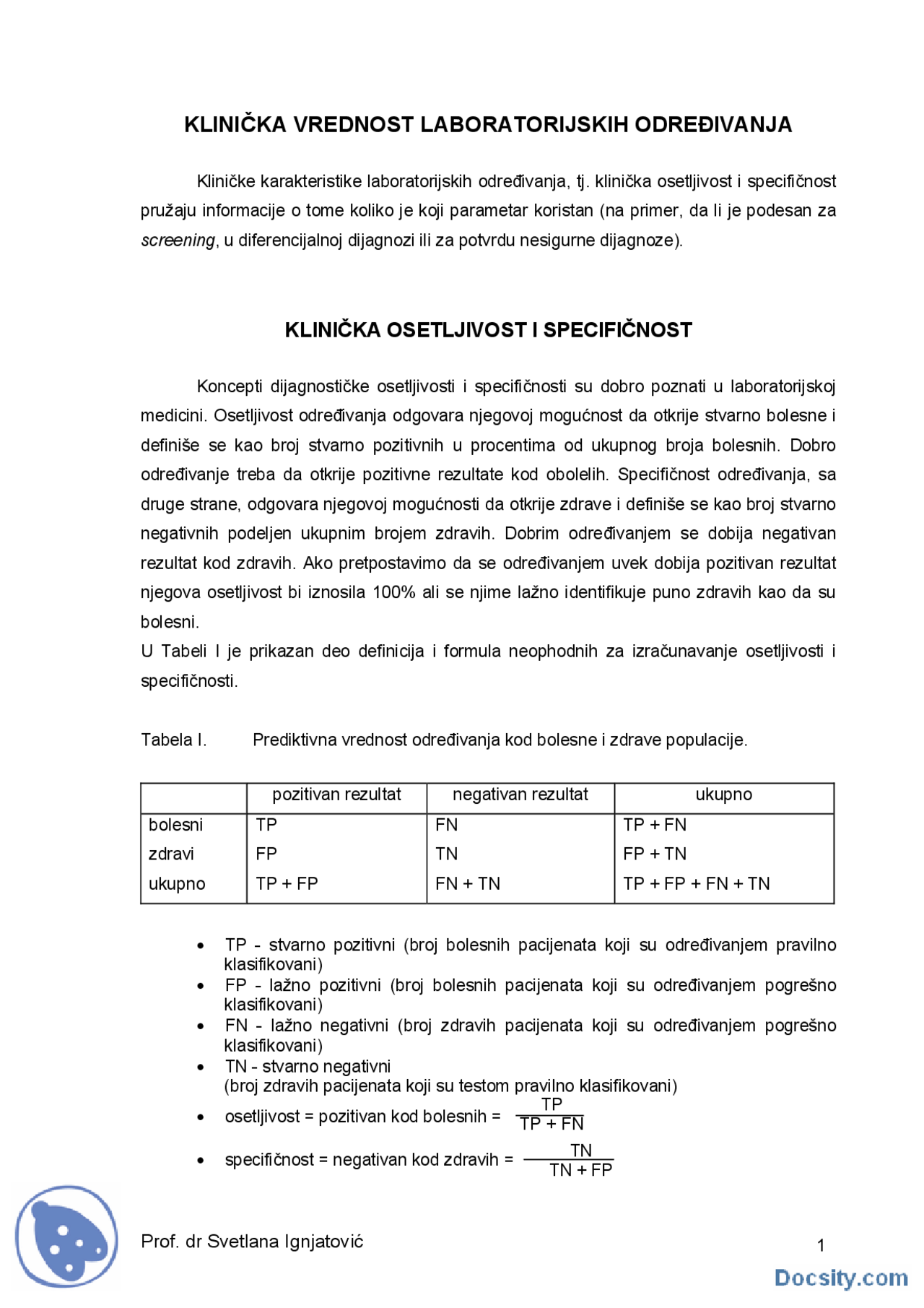 KLINIČKA VREDNOST-Skripta-Klinička hemija-Farmacija | Rezime' predlog Klinička hemija - Docsity