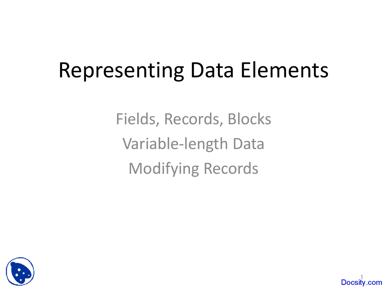 Modifying Records Database Systems Lecture Slides Docsity