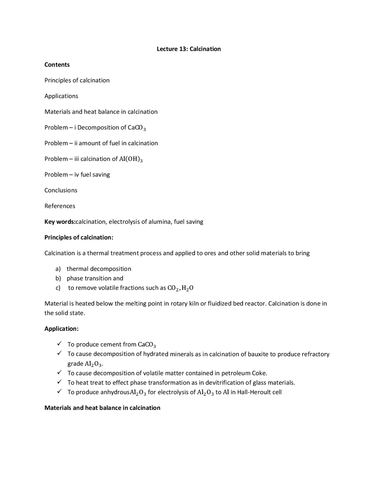 Calcination - Materials and Heat Balance in Metallurgical Processes ...