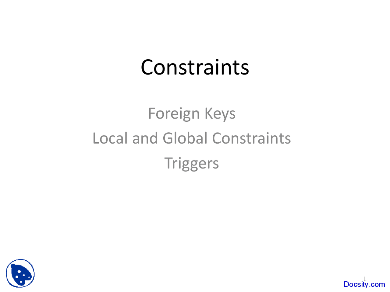 Foreign Keys - Database Systems - Lecture Slides | Slides Database ...