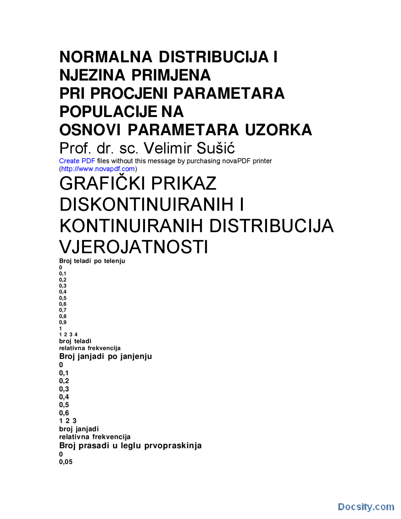 -Skripta-Verovatnoća i statistika-Građevinski | Rezime' predlog Teorija verovatnoće - Docsity