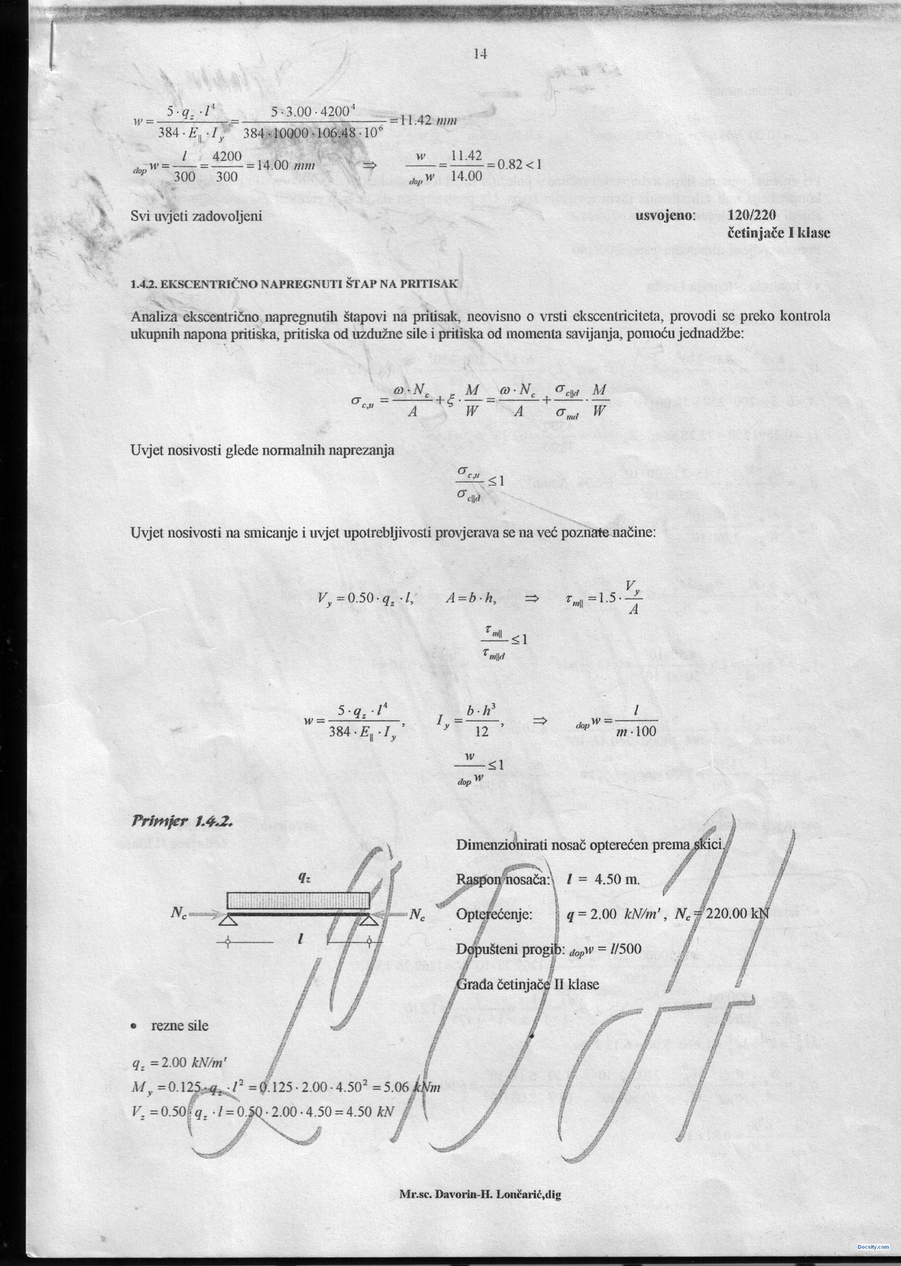 Vežbe 12-Drvene konstrukcije-Građevinski | Rezime' predlog Drvene konstrukcije - Docsity
