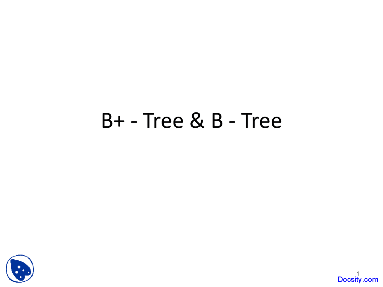 Tree Structure Database Design Lecture Slides Docsity