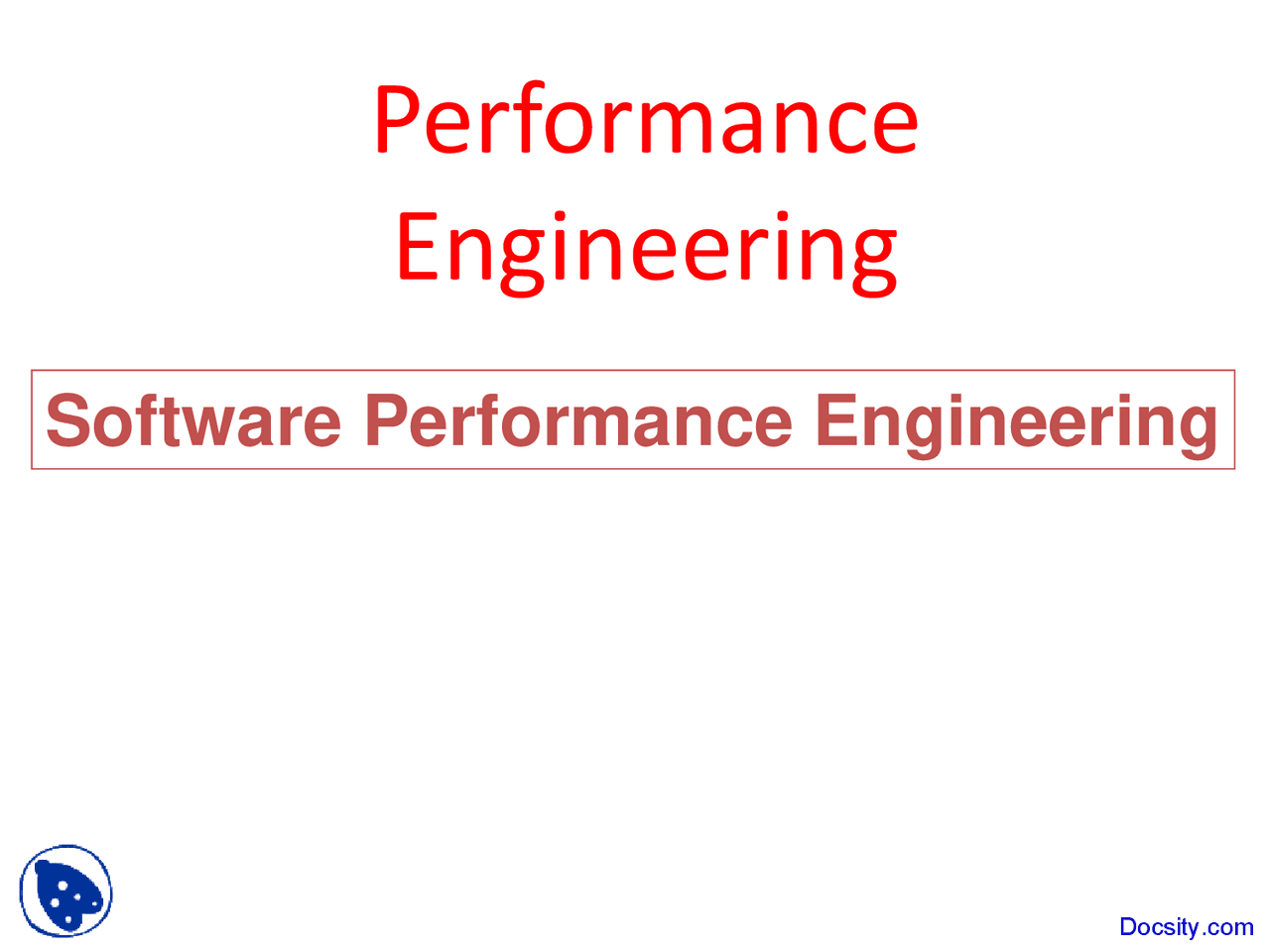 Software Performance Engineering Computer Systems Performance