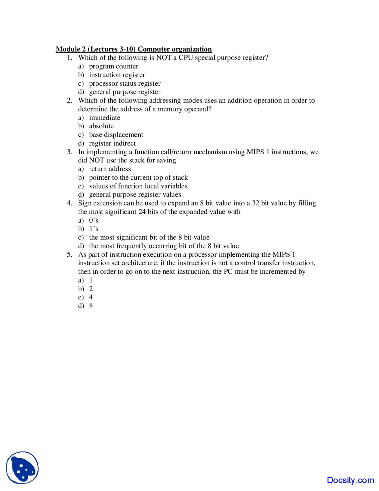 Organization High Performance Computing Assignment Docsity