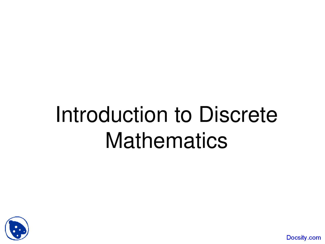 Clay Mathematics Discrete Math Lecture Slides Slides Discrete