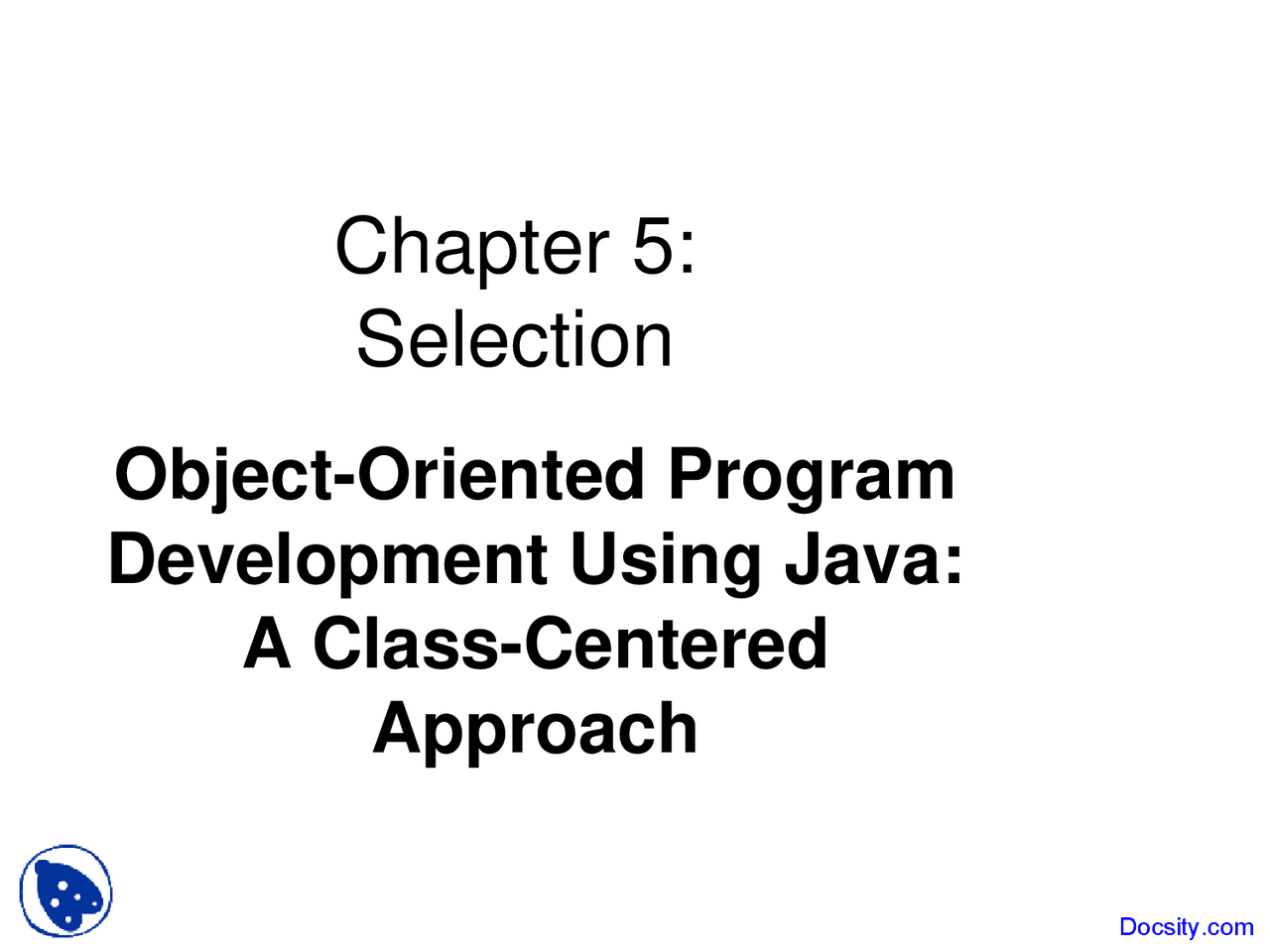 Selection Business Application Programming Lecture Slides Docsity