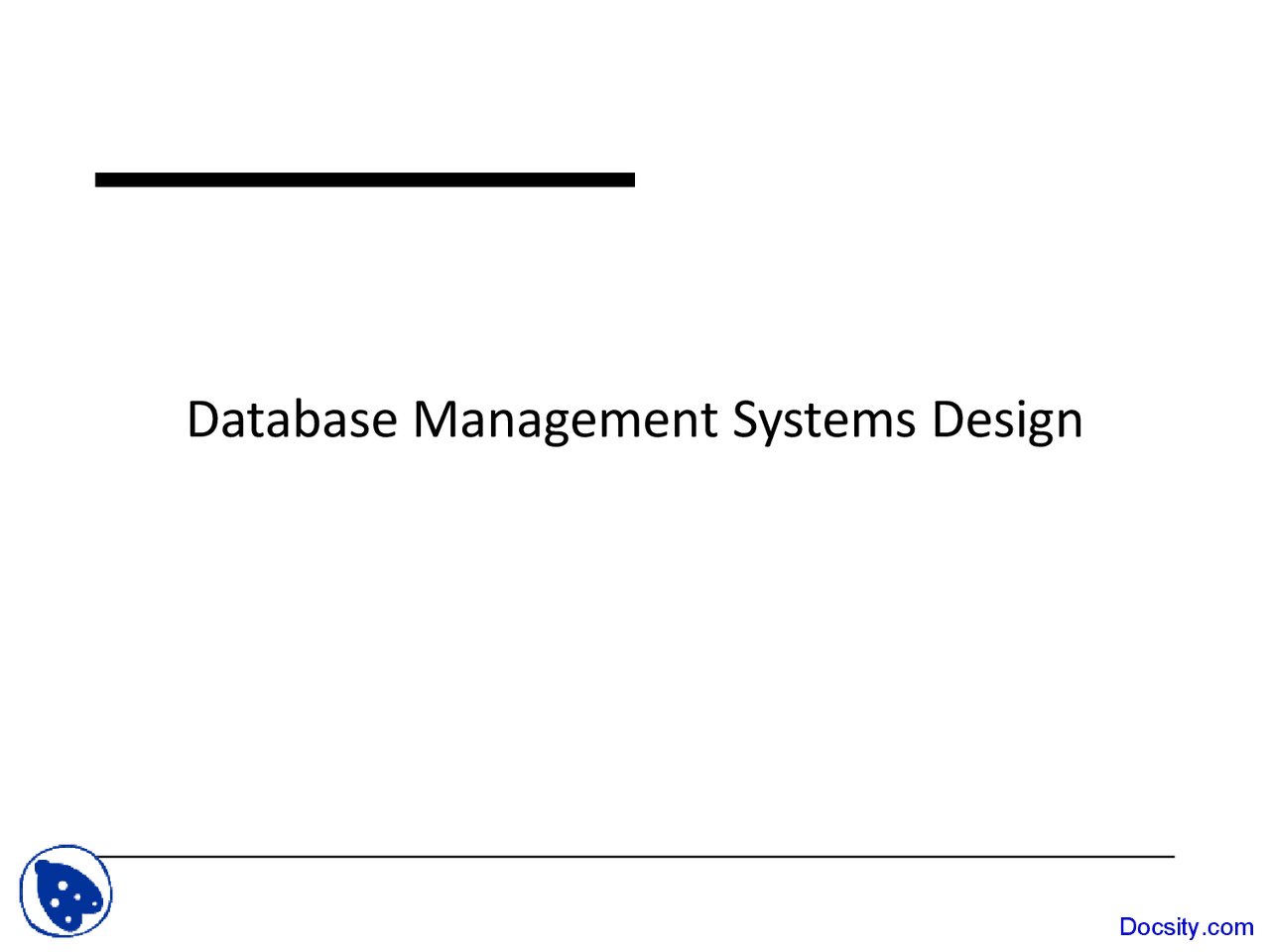 Index Files Structure Database Management Systems Lecture Slides Docsity