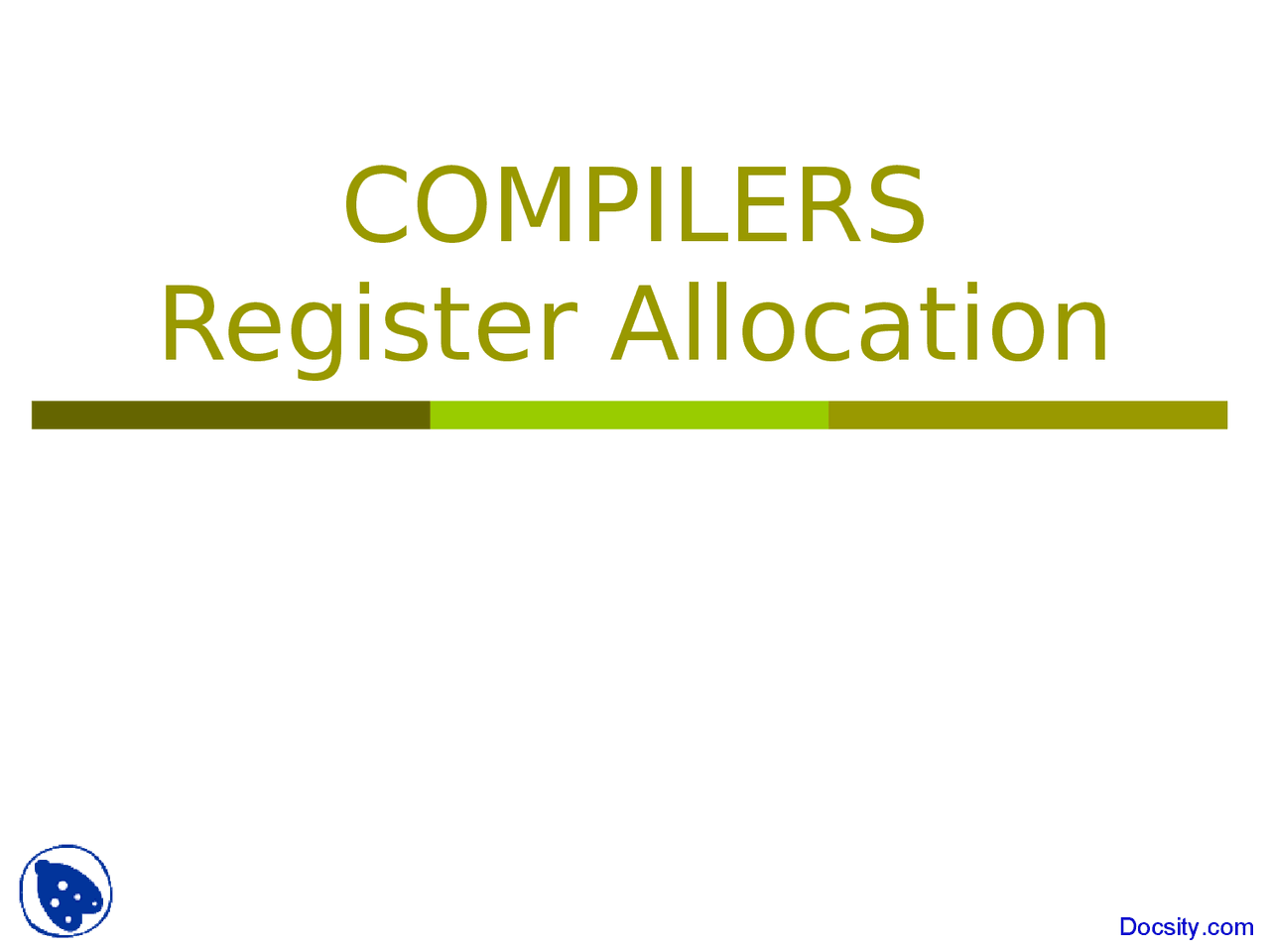 Register Allocation Compilers Code Generation Lecture Slides Docsity