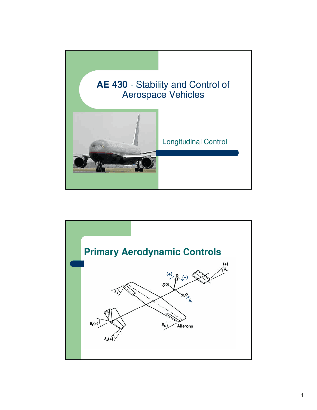 Primary Aerodynamic Controls - Stability and Control of Aerospace ...
