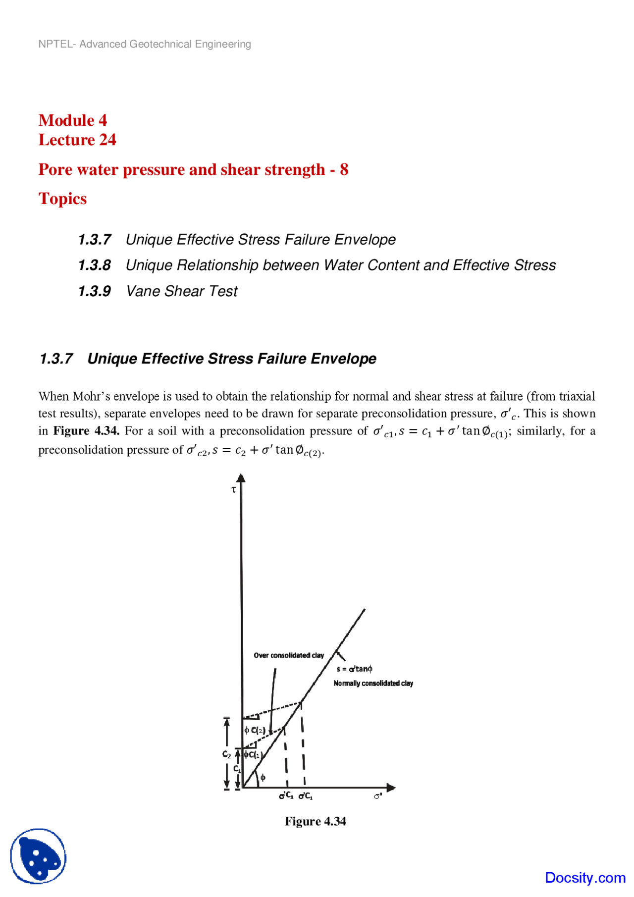 Stress Failure Envelope - Advance Geotechnological Engineering ...