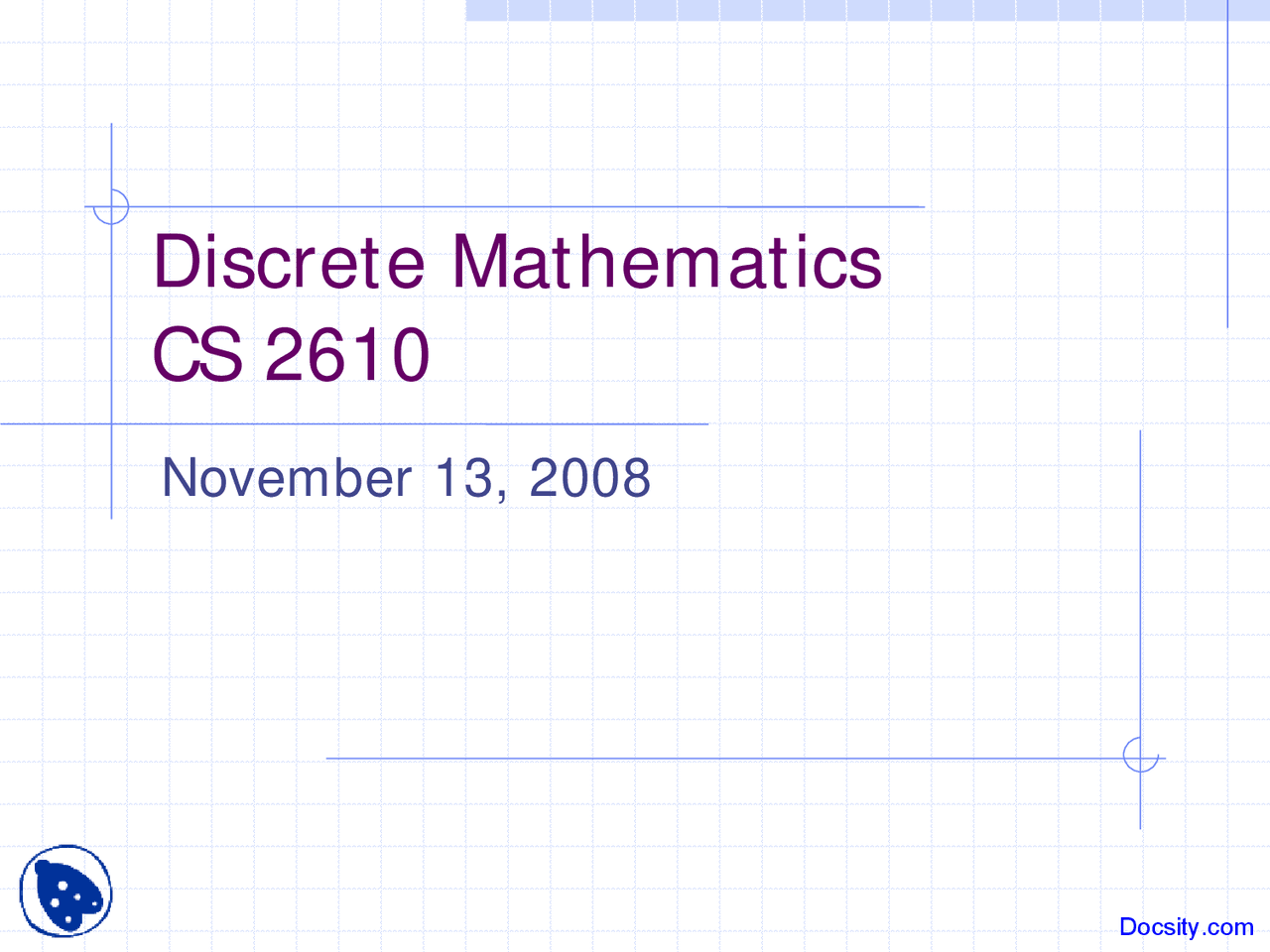 Intro to Recurrence Relations in Discrete Mathematics | Slides Discrete Mathematics | Docsity