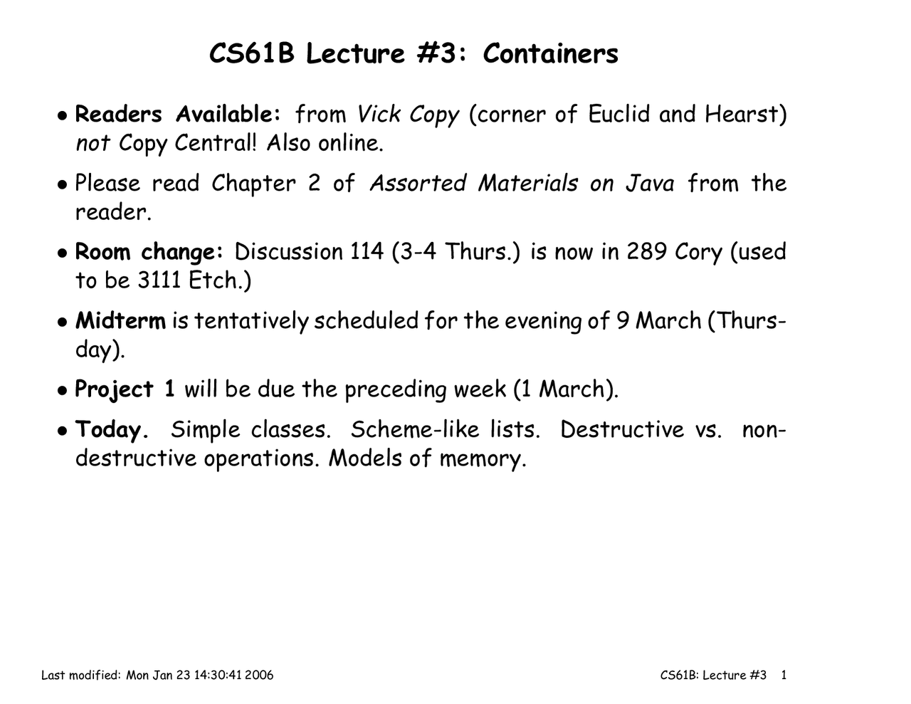 Readers Available Data Structures And Advanced Programming Lecture