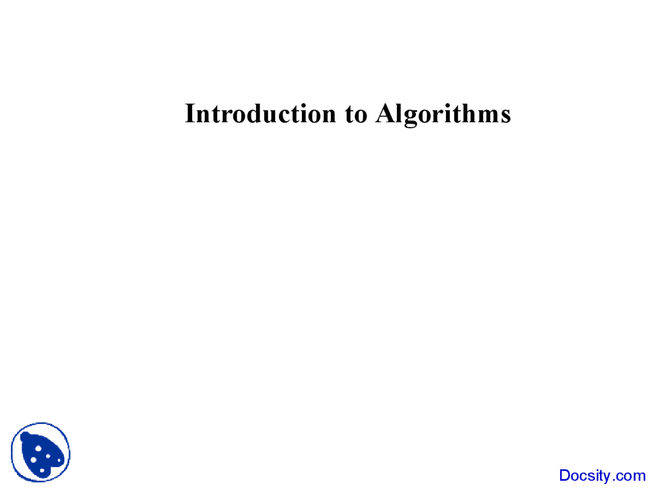 Algorithm Data Structures And Algorithm Lecture Slides Docsity 2658