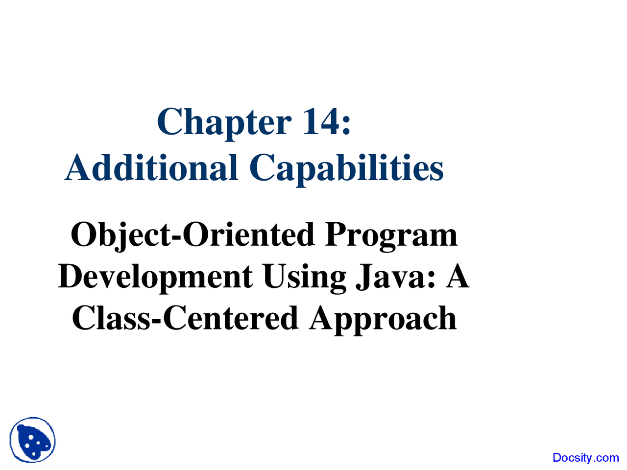 Additional Capabilities Business Application Programming Lecture Slides Diapositivas