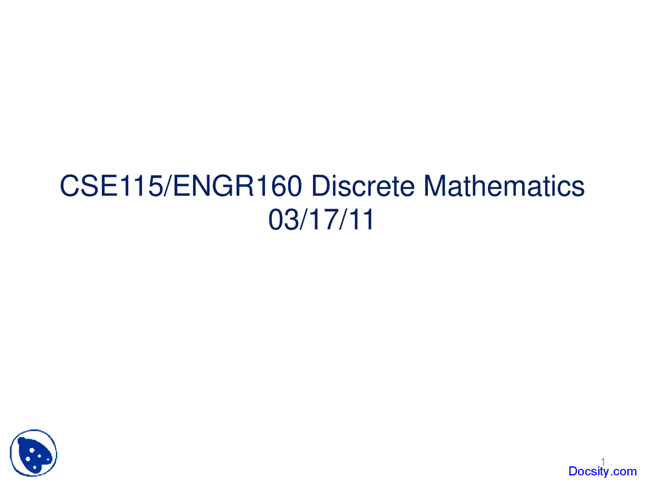 Integers Andaalgorithms Discrete Mathematics Lecture Slides