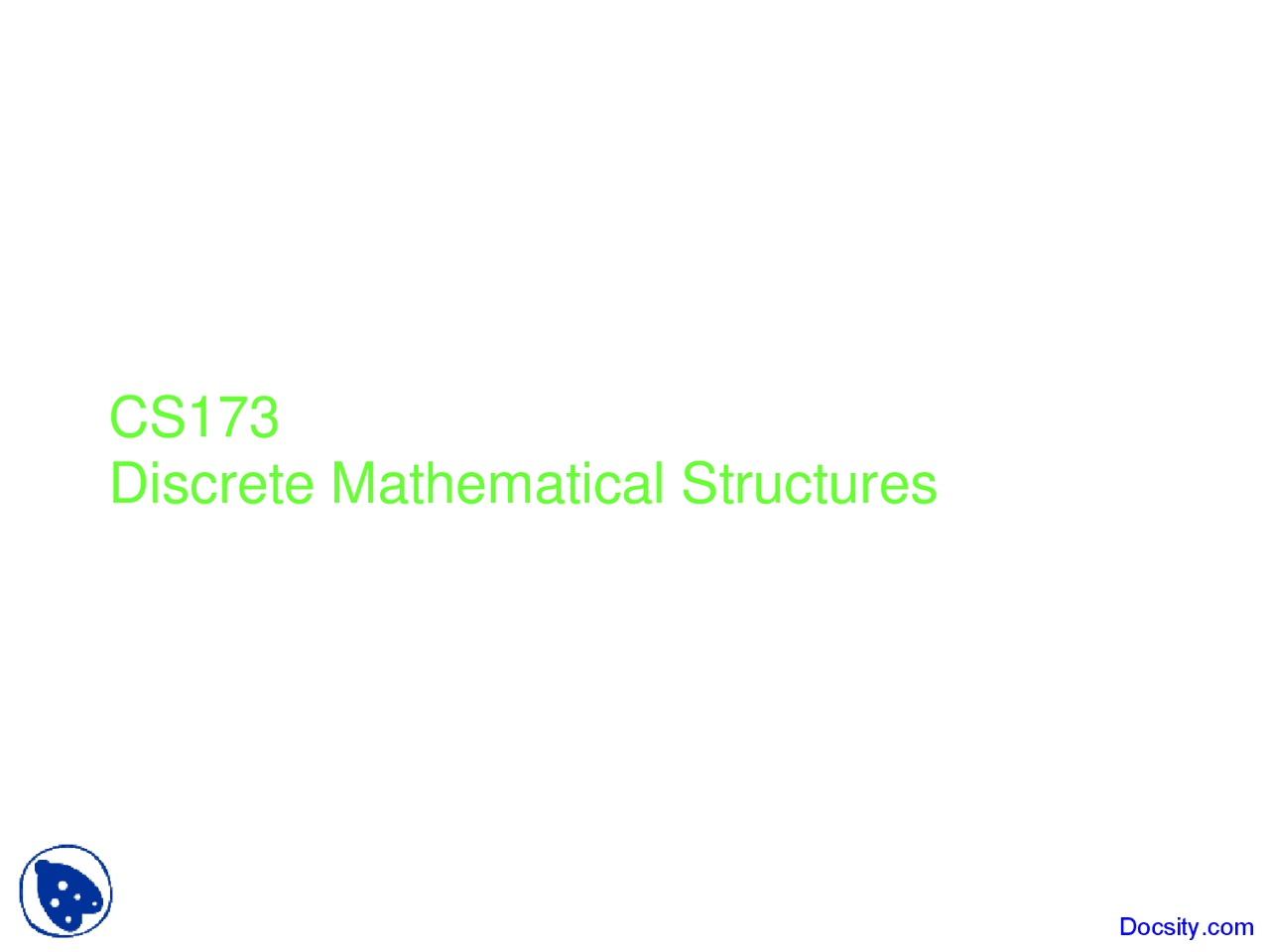 Predicate Logic - Discrete Mathematics - Lecture Slides - Docsity