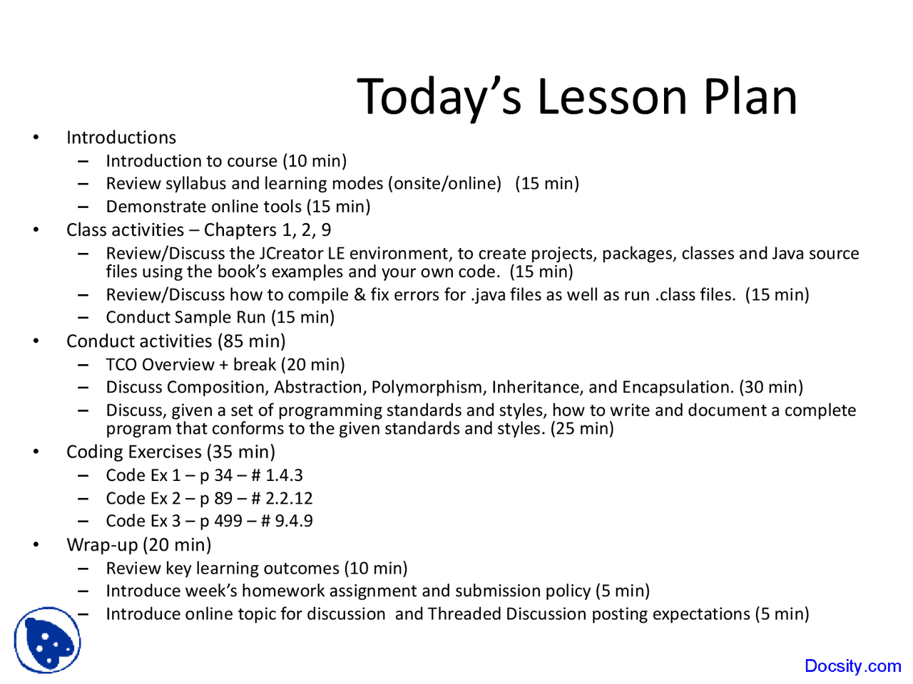 Learning Modes Business Application Programming Lecture Slides