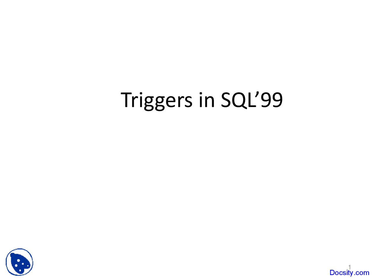 Triggers Advanced Database System Lecture Slides Docsity 6211