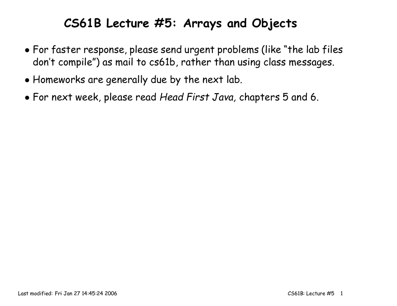 Arrays Data Structures And Advanced Programming Lecture Slides Docsity