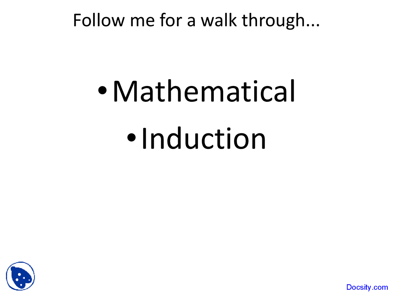 Mathematical Induction Discrete Structures Lecture Slides Docsity
