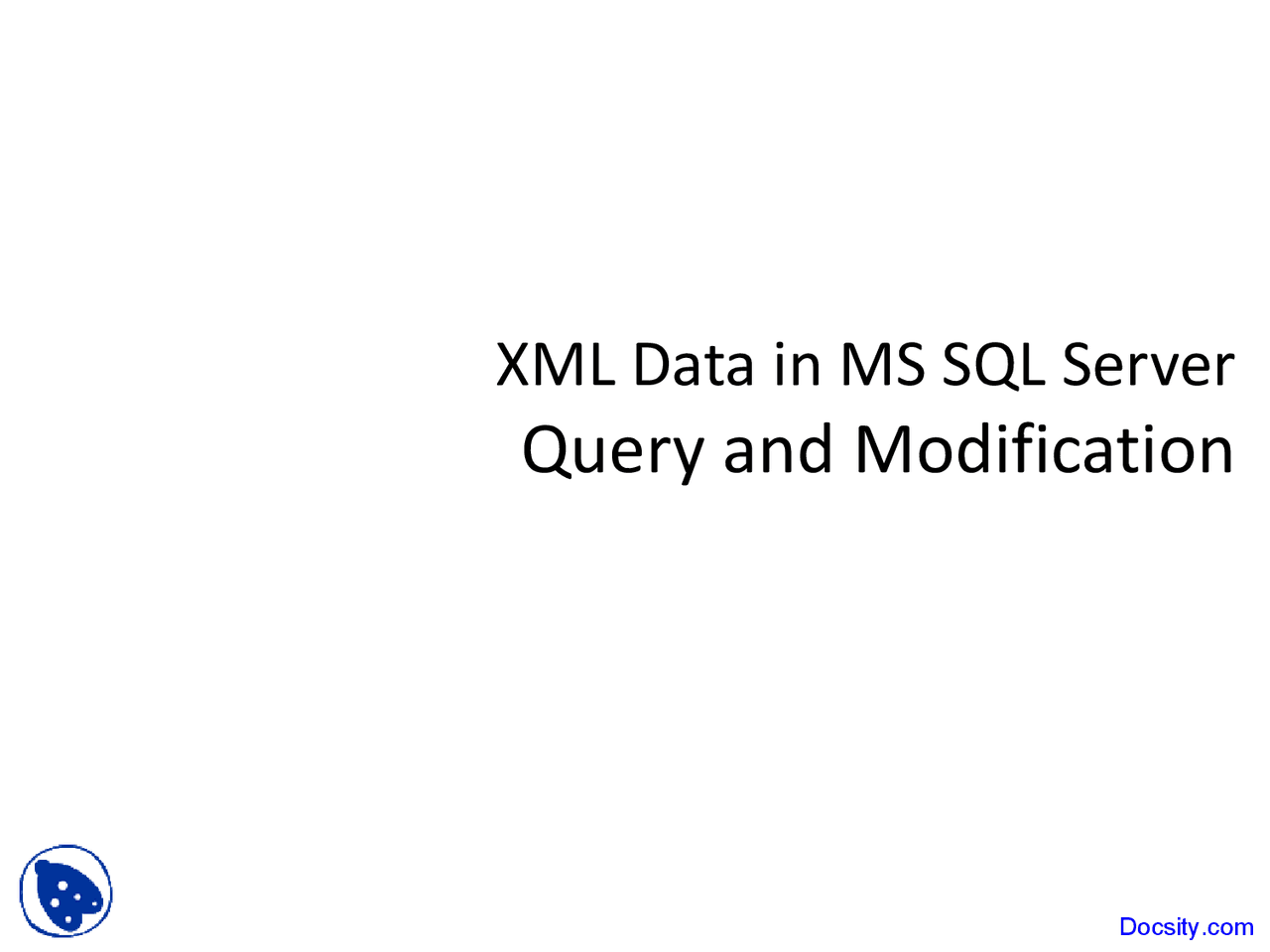 Query and Modification - Advanced Database System - Lecture Slides ...