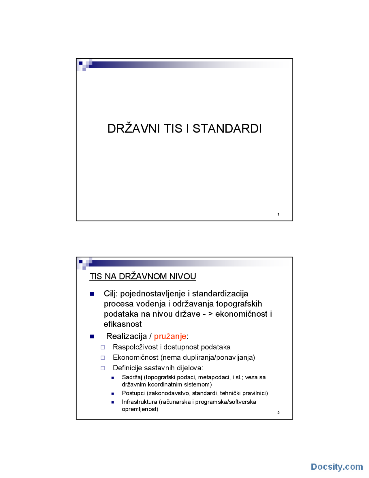 05 Drzavni TIS i kvaliteta-Slajdovi-Topografski modeli- Građevinski ...