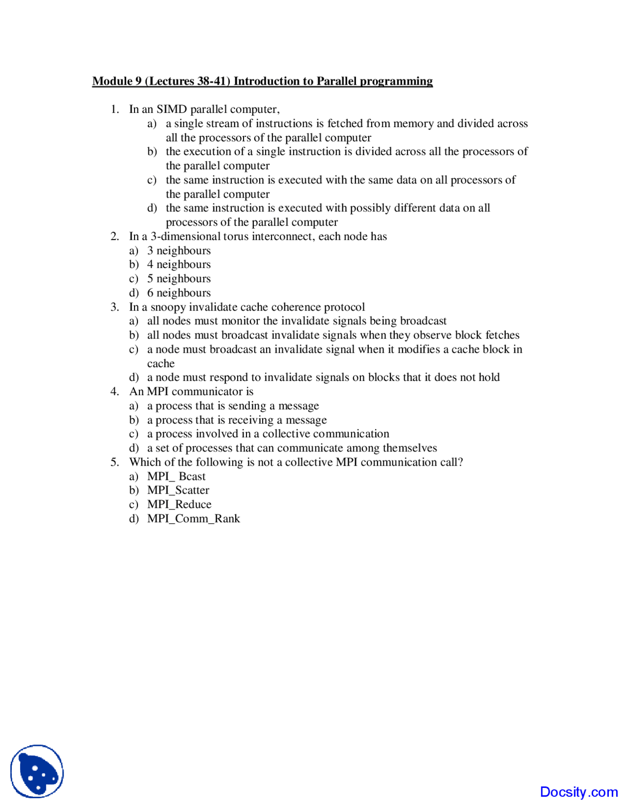 Parallel Programming High Performance Computing Assignment Docsity 0913