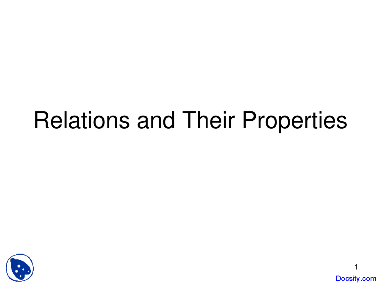 Relations And Their Properties Discrete Mathematics Lecture Slides