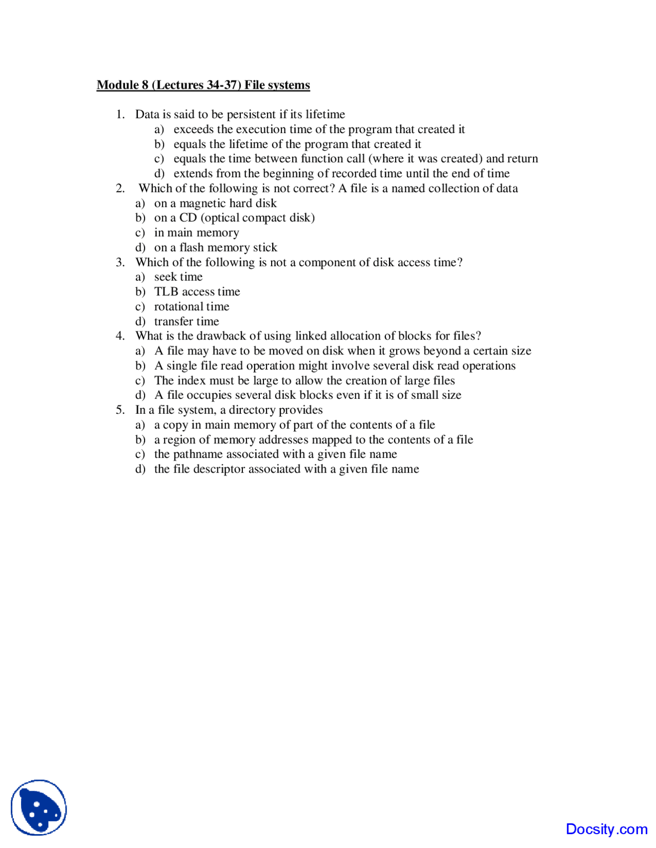 Systems High Performance Computing Assignment Docsity