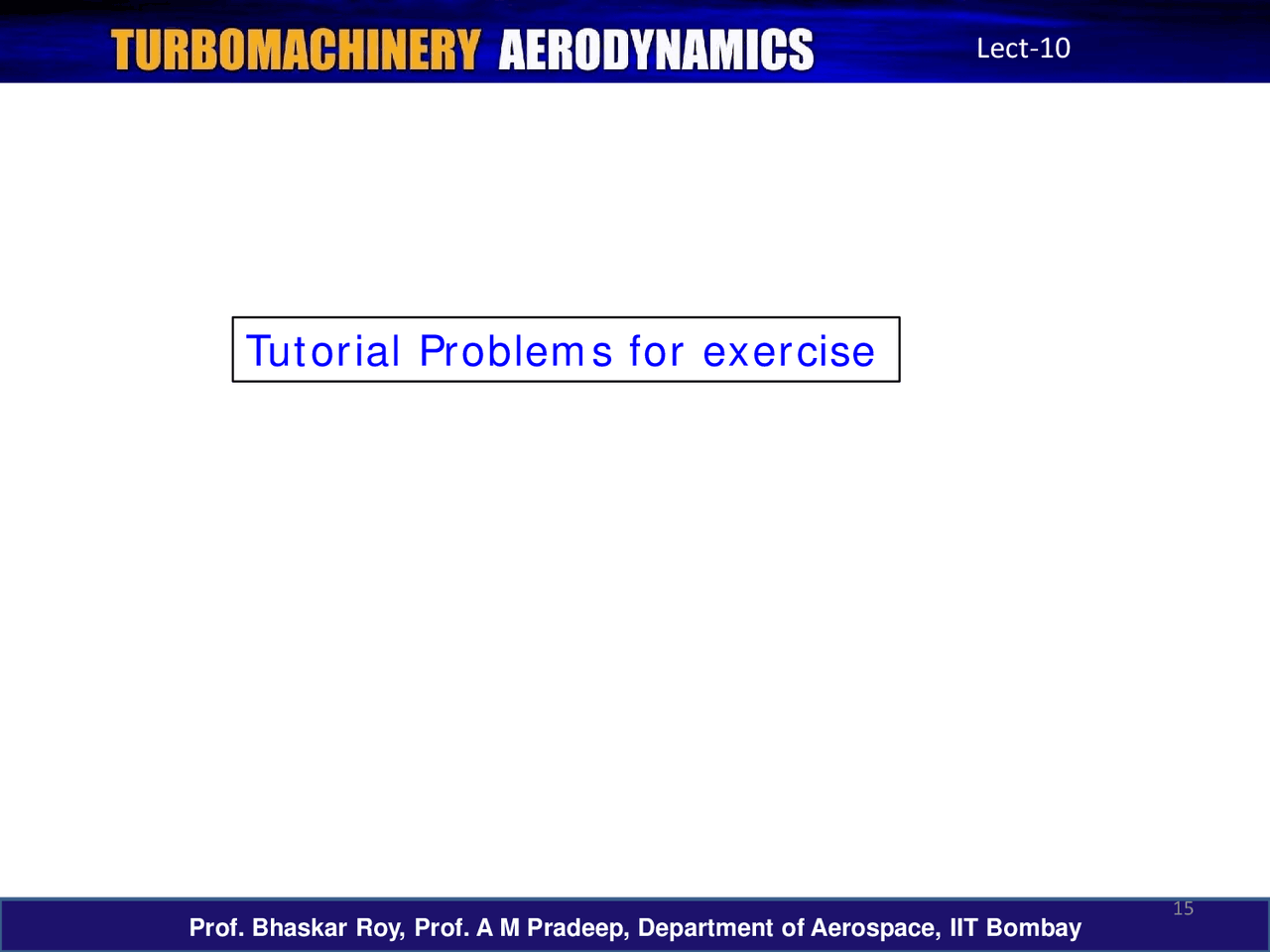 Stagnation Temperature Turbomachinery Aerodynamics Lecture Slides