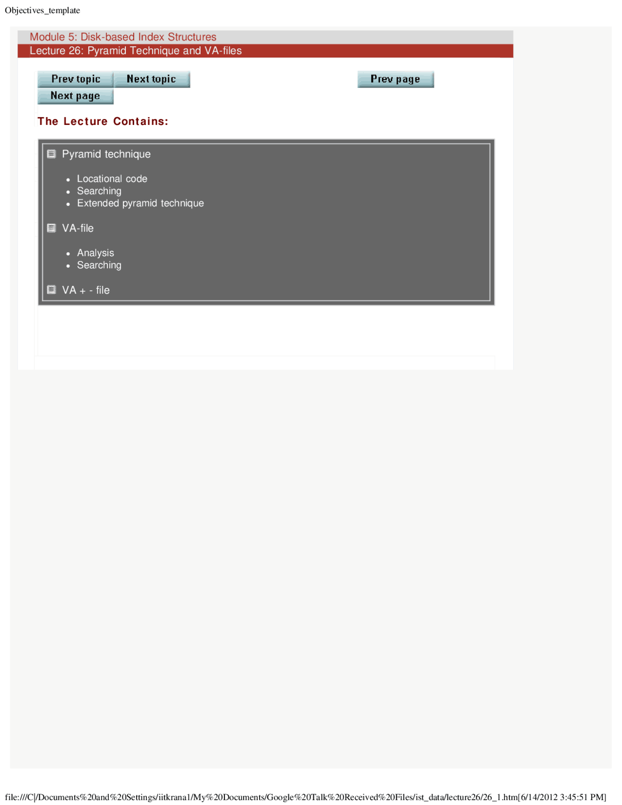 Pyramid Technique Indexing And Searching Techniques Lecture Slides Docsity