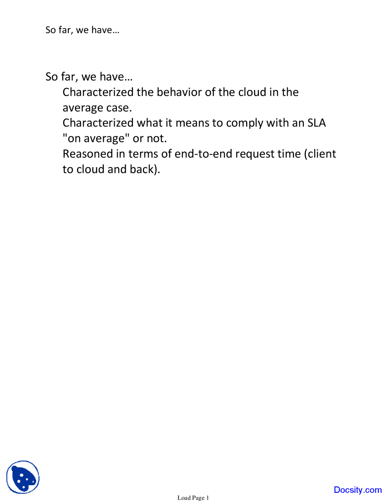 Load Clouds And Power Aware Computing Lecture Slides Docsity