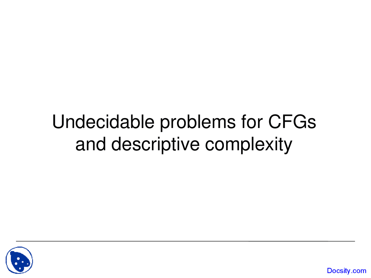 Descriptive Complexity Automata And Complexity Theory Lecture 7348