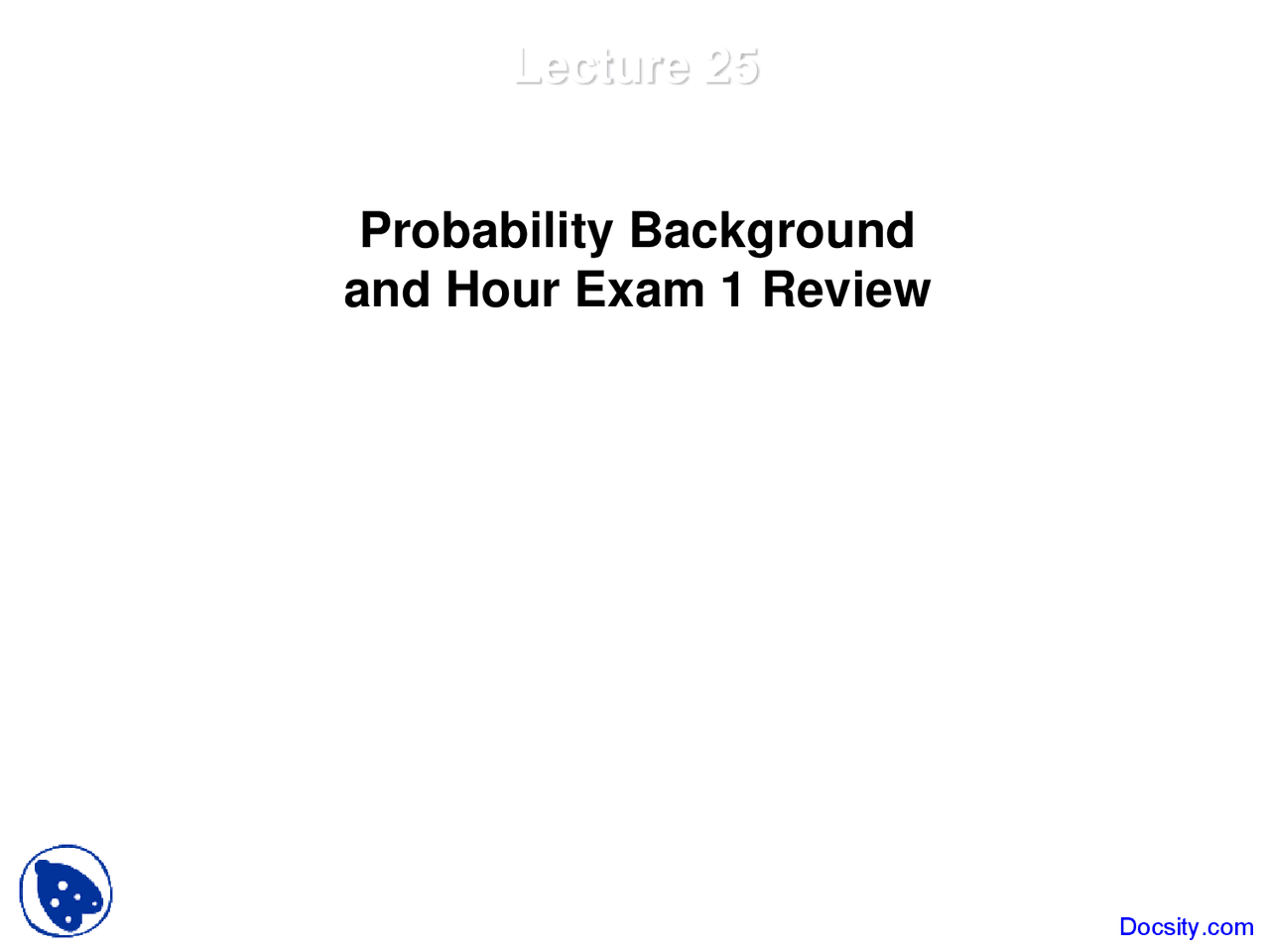 Probability Background - Artificial Intelligence - Lecture Slides | Slides Artificial ...