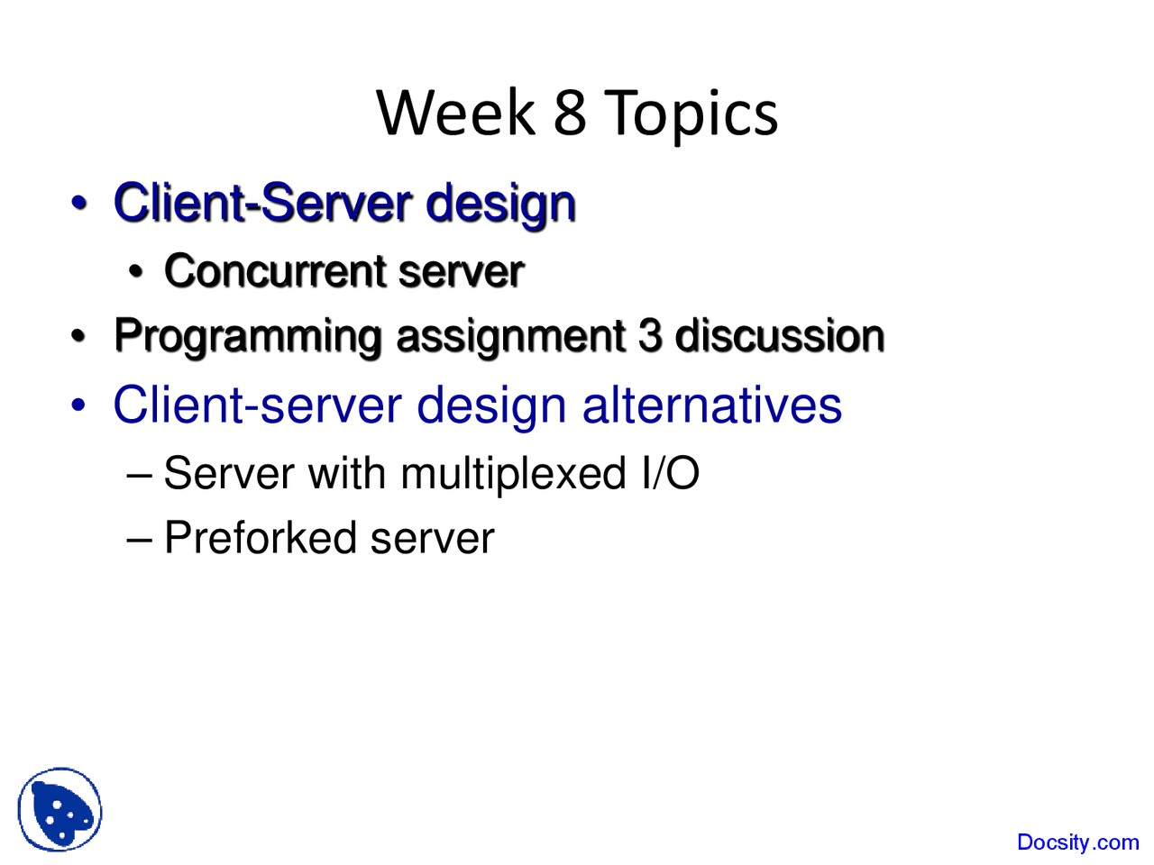 Client Server Design Advanced Unix Programming Lecture Slides Slides Computer Programming