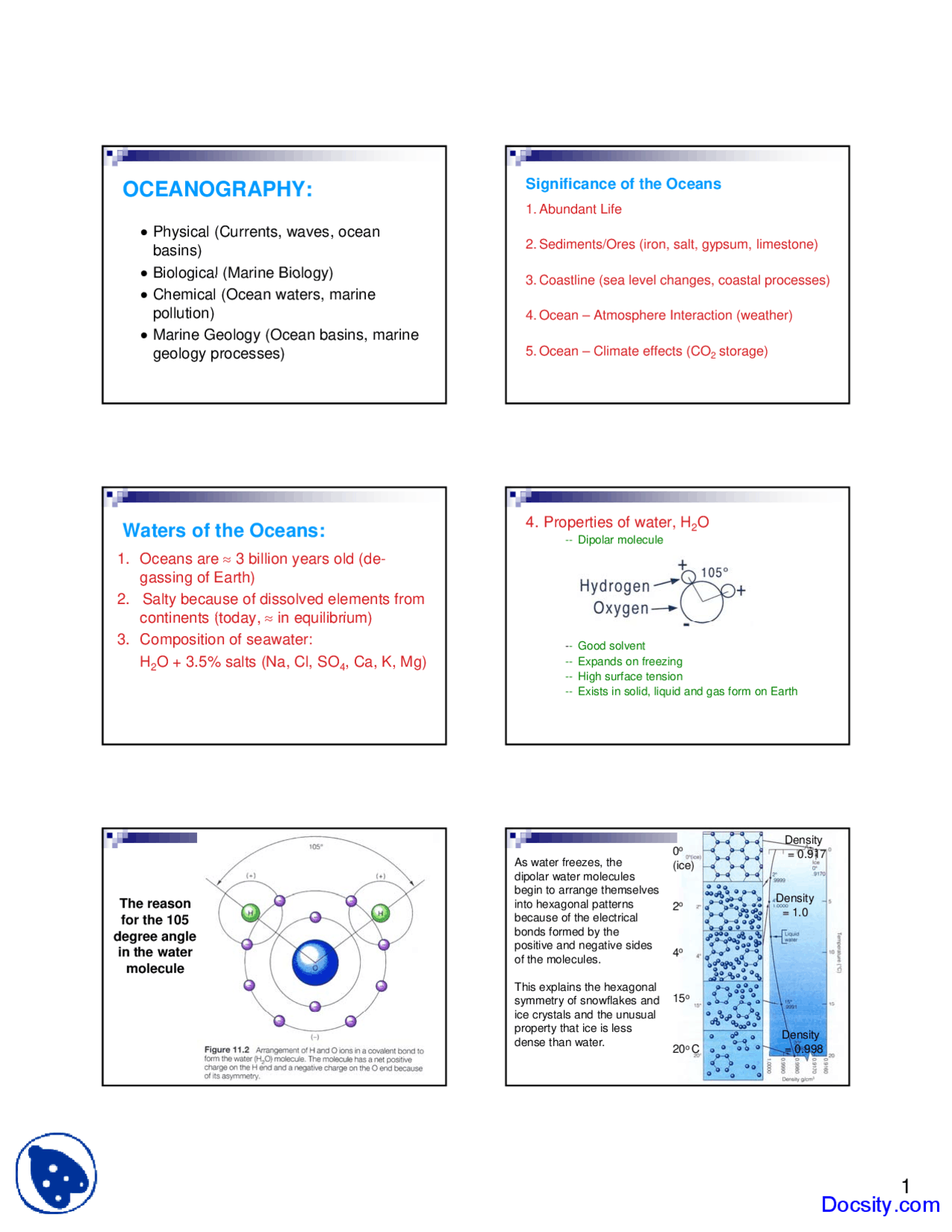 Oceanography Planet Earth Lecture Slides Docsity