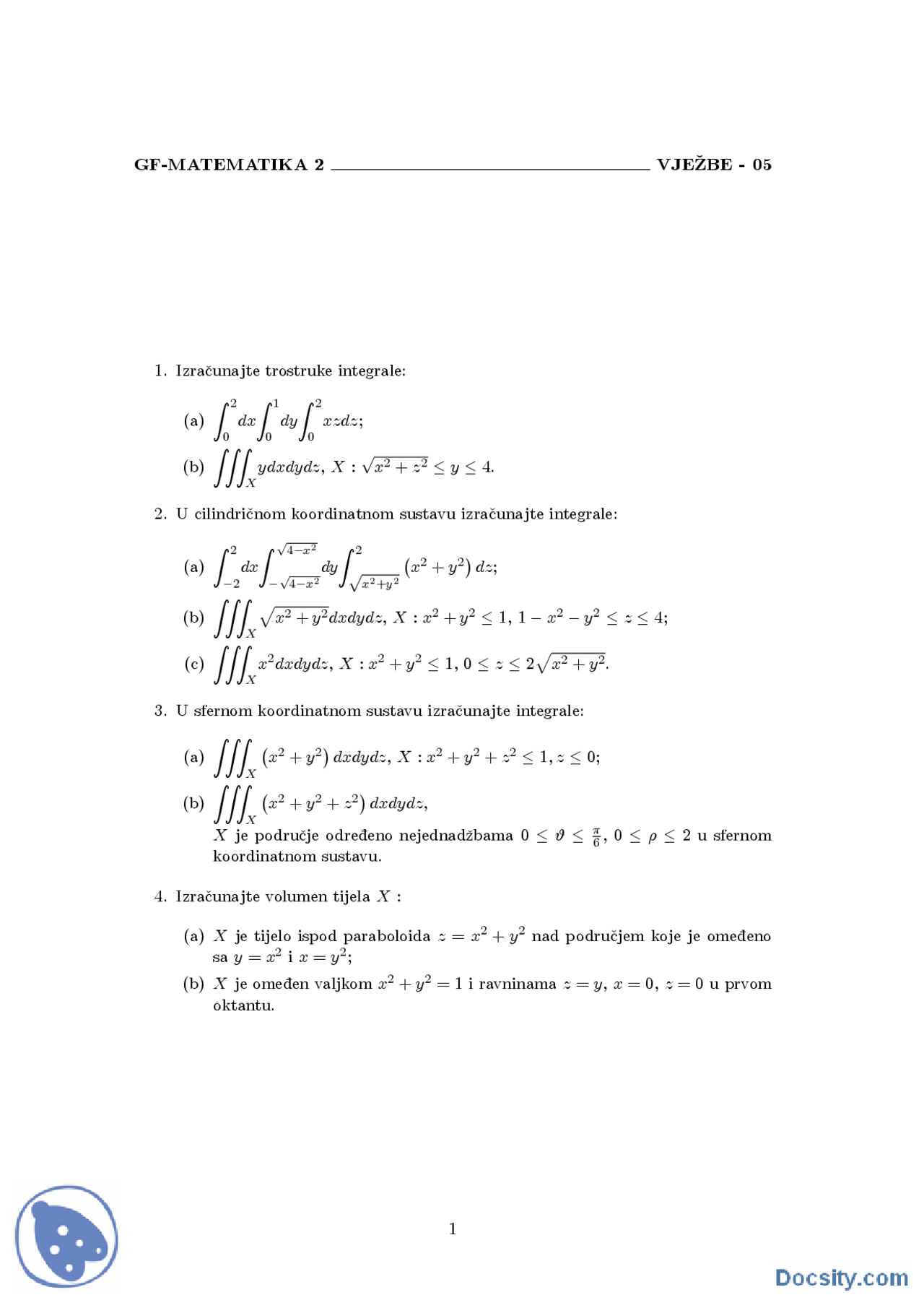 Gf M2 V 05 Gradjevinski Fakultet Zadaci Skripta Matematika 2 Rezime