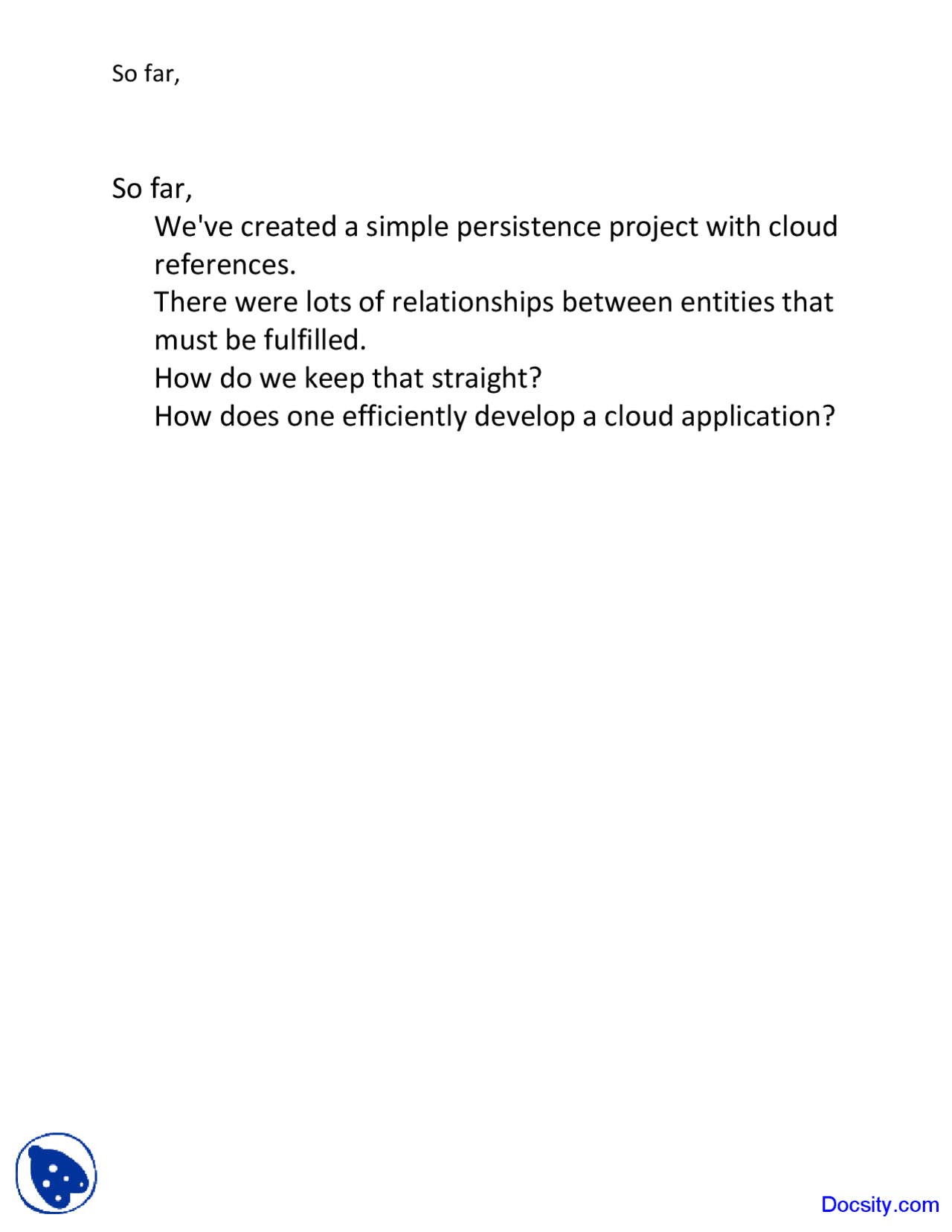 Stubbing Clouds And Power Aware Computing Lecture Slides Docsity