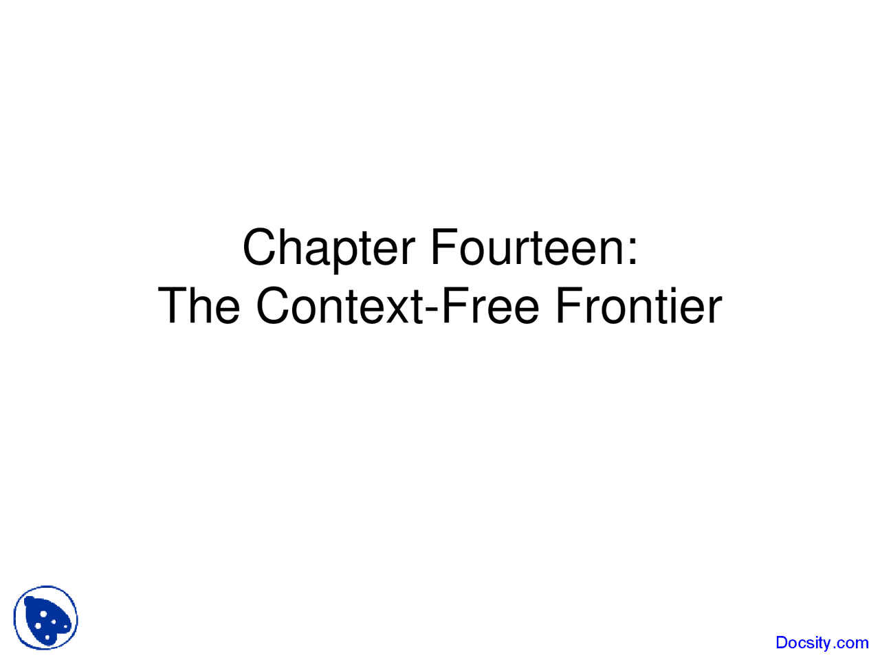 Context Free Frontier Automata And Complexity Theory Lecture Slides Docsity