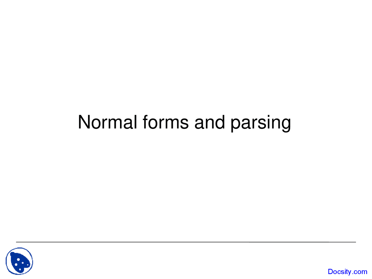 Normal Forms Two Automata And Complexity Theory Lecture Slides Docsity
