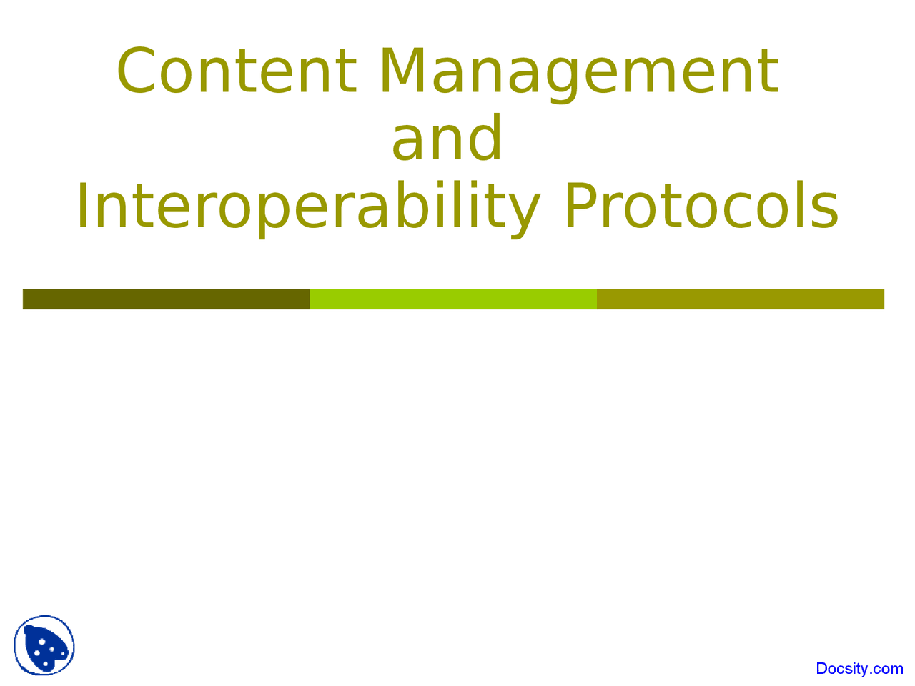 Content Management Introduction To Digital Libraries Lecture Slides Docsity