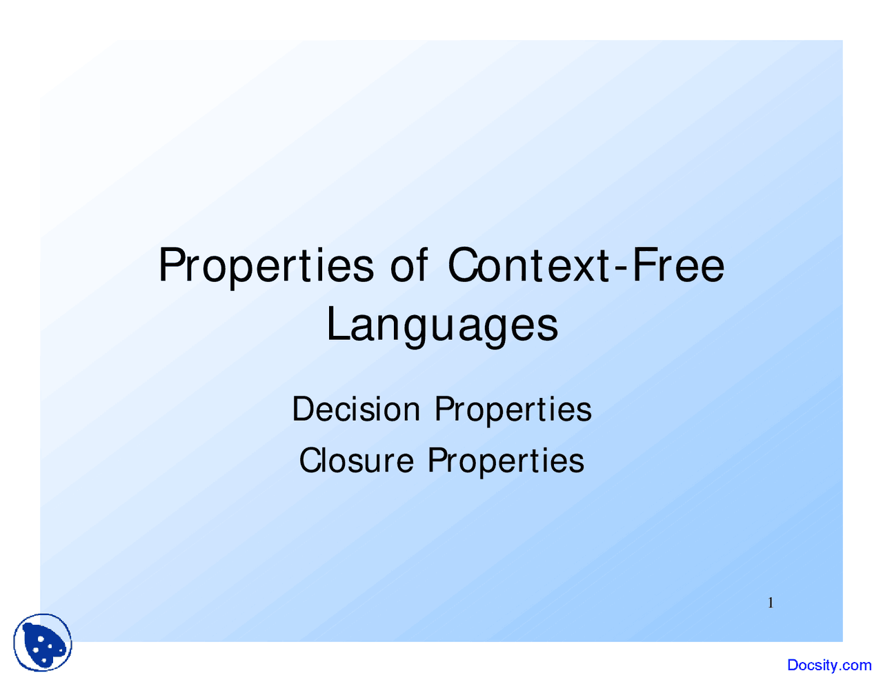 Properties Automata And Complexity Theory Lecture Slides Docsity 5042
