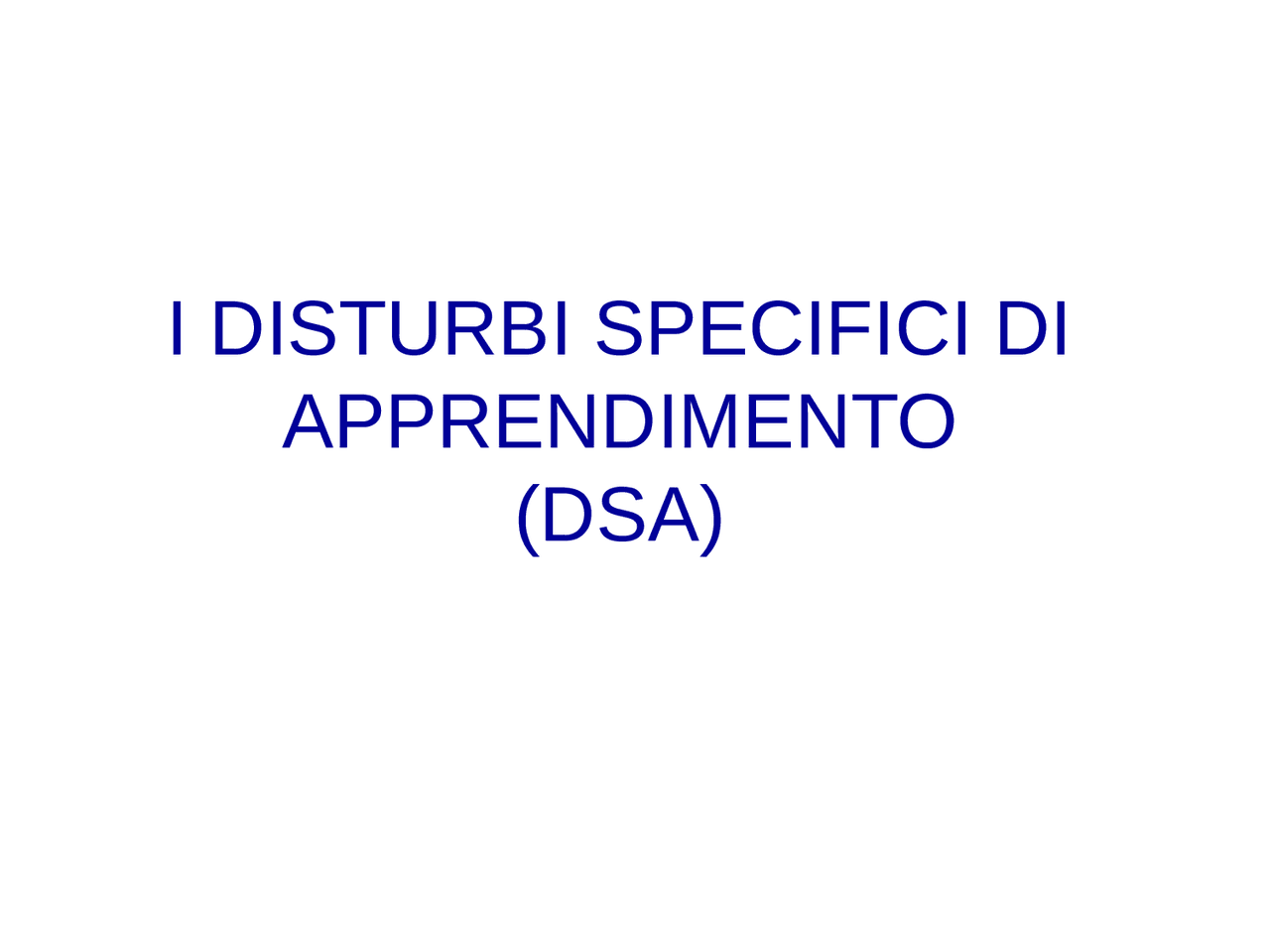 Dsa Disturbi Specifici Di Apprendimento Docsity