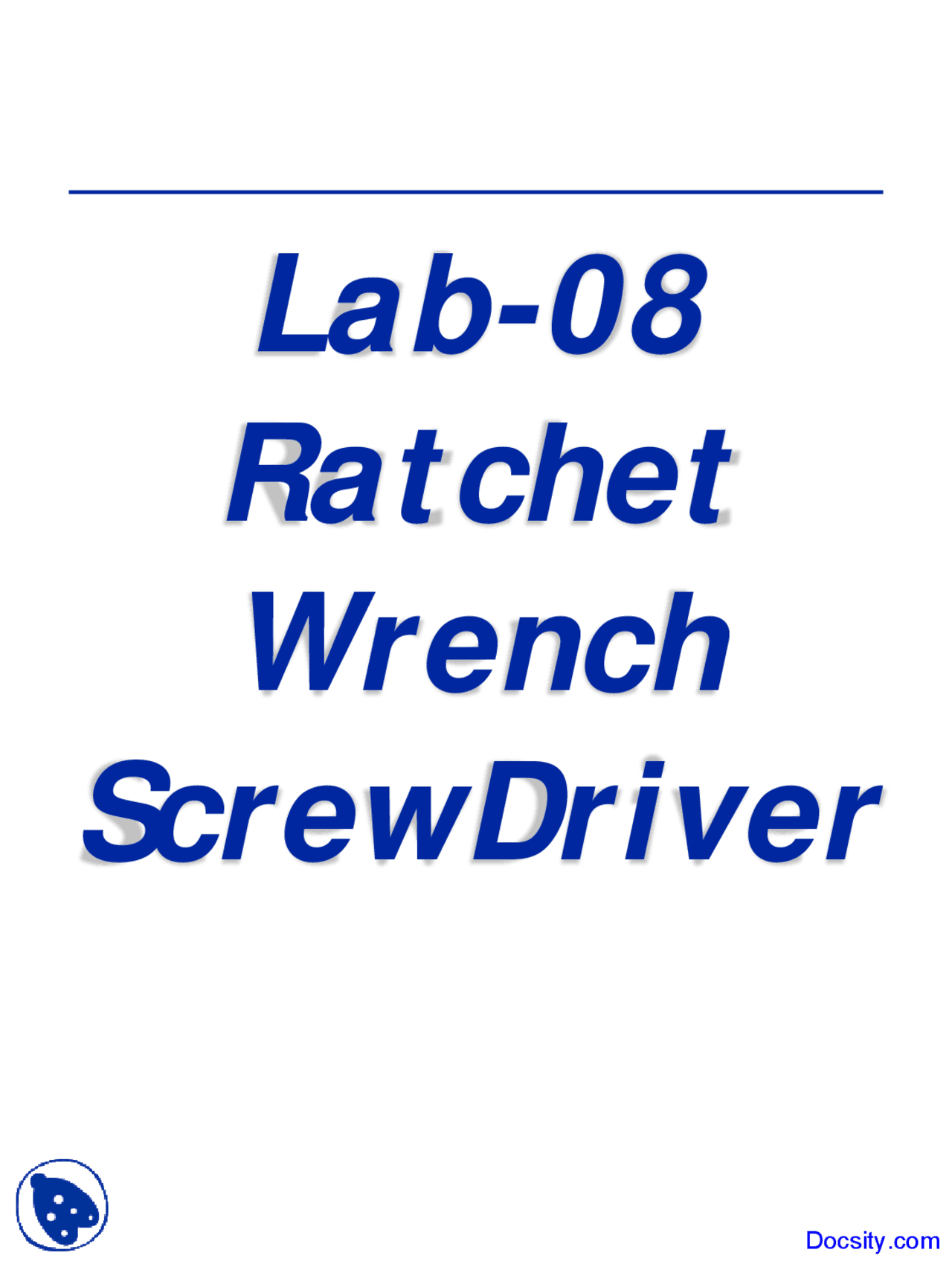 Ratchet - Engineering Mechanics - Statics - Lecture Slides - Docsity
