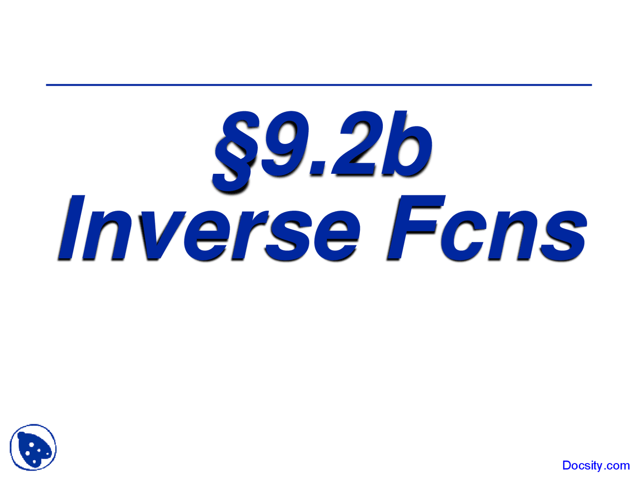 Inverse Fcns Intermediate Algebra Lecture Slides Docsity