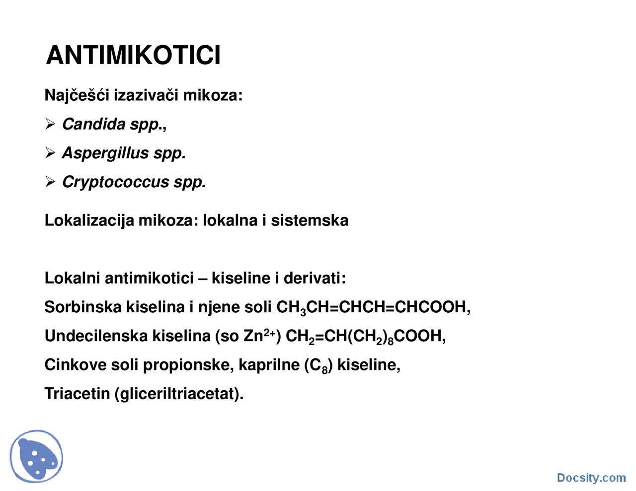 Antimikotici-Slajdovi-Famraceutska hemija 2-Farmacija (1) | Slajdovi ...